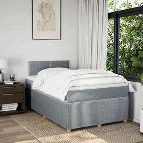 Box spring postel s matrací světle šedá 120 x 200 cm textil 3287423