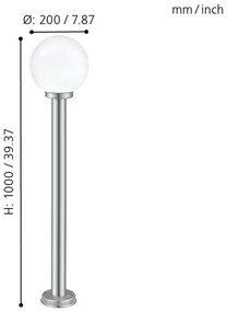 EGLO 30207 - Venkovní lampa NISIA 1xE27/60W IP44