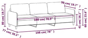 Petromila 3místná pohovka žlutá 180 cm samet