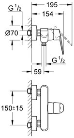 GROHE 33569002 - Sprchová baterie EURODISC COSMOPOLITAN DN 15 lesklý chrom