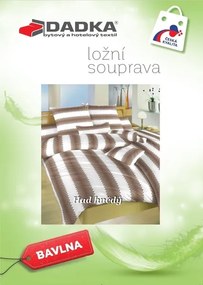 Dadka Povlečení bavlna Had hnědý 140x200, 70x90 cm