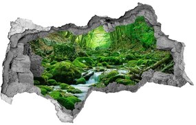 Wallmuralia Nálepka fototapeta 3D výhled Potůček v lese 95x73 cm