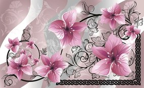Postershop Fototapeta: Růžové květy - 368x254 cm