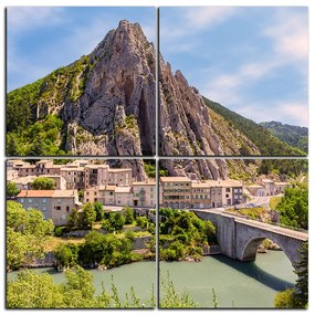 Obraz na plátně - Sisteron v Provence - čtverec 3235E (100x100 cm)