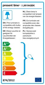 Stojací lampa v matné černé barvě Leitmotiv Decova