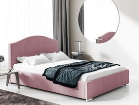 Eka Čalouněná postel MONTANA 160x200 cm Barva látky Trinity: (2301) Krémová bíla, Úložný prostor: Bez úložného prostoru