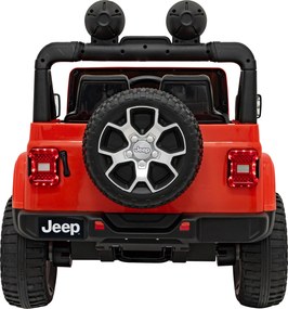 Ramiz Elektrické auto Jeep Wrangler Rubicon pro děti Oranžové + dálkové ovládání + MP3 LED rádio + EVA kola