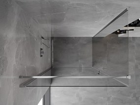 Mexen Mist-B, 1-křídlý ​​výklopný sprchový kout 75 x 120 cm, čiré sklo, chromový profil, 8A2T-075-120-01-00