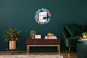 Kulaté dekorativní zrcadlo Barevné trny fi 50 cm
