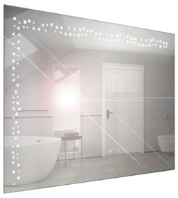 Zrcadlo závěsné s pískovaným motivem a LED osvětlením Nika LED 7/80 | A-Interiéry