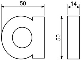 Richter Czech Hliníkové "3D" číslo antracit se strukturovaným povrchem (0 - 9) Varianta: /
