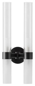 Nova Luce Nástěnné svítidlo CENTURY matná černá a čiré a matné sklo 4xG9