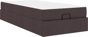 Rám postele s matrací 2 ks Žlutohnědá textil 3399462