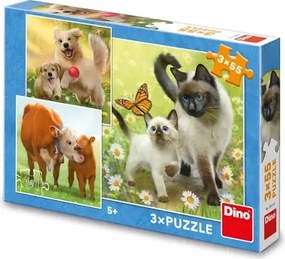 DINO Puzzle Rodinka / 3x55 dílků / od 5 let