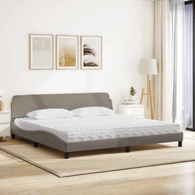 Postel s matrací Dover taupe 200 x 200 cm textil 3208468
