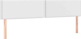 Box spring postel s matrací bílá 200x200 cm umělá kůže 3127272
