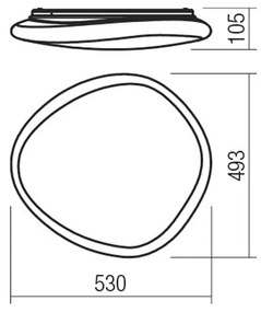 Smarter 05-908 stropní LED svítidlo Dreamer, bílé, 46W, 4000K, 53cm