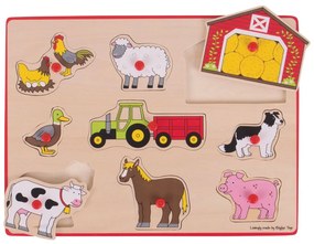 Bigjigs Toys Vkládací puzzle Farmářský statek