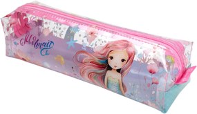 _Ostatní 1_ Pouzdro na pera / kosmetiku Mermaid průhledný penál Mořská panna 0412