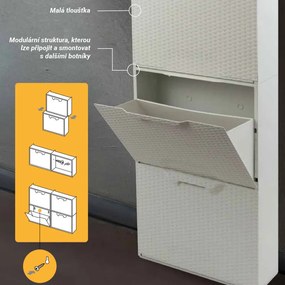 ARTPLAST Unika U50-TO Plastový botník, šířka 51 cm, taupe