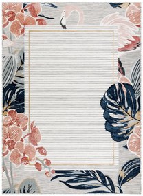 Dywany Łuszczów, Kusový koberec Botanic 65240 Flamingo grey – na ven i na doma, 117x170, vícebarevná, chodba / předsíň