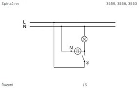 ABB Classic vypínač č.1S jasně bílá 3553-21289 B1 se signalizační doutnavkou