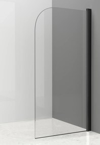 JET NEW Black 75 x 140 cm Vanová zástěna jednodílná