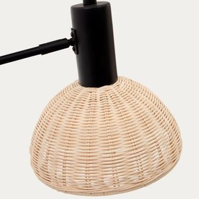 Černá kovová stojací lampa Kave Home Damila 157 cm