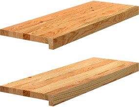 Nášlapy na schody 2 ks světle hnědé 70x30x2 cm masivní dub 3283790