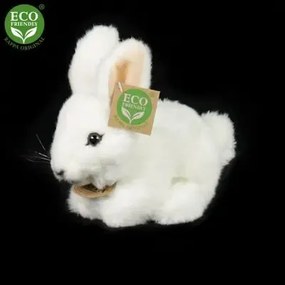 RAPPA Plyšový králík bílý 16 cm / ECO-FRIENDLY / od 0 měsíců