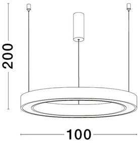 LED lustr Sting 100 bílé