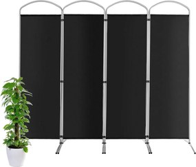 Costway Skládací 4panelový rozdělovač pro domácnost 221 x 51 x 188