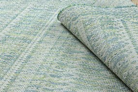Dywany Łuszczów Kusový koberec Sion Sisal Aztec 22184 green/blue/ecru – na ven i na doma Rozměry koberců: 120x170