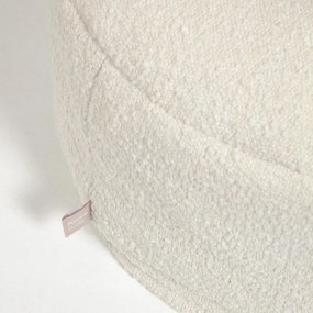 OnaDnes -20% Bílý puf z ovčí kožešiny Kave Home Adara 50 cm