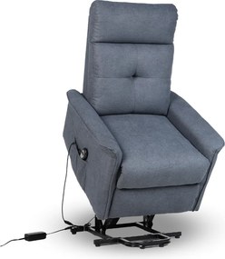 Elektrické polohovací TV křeslo ERGODO COMODO - šedá látka