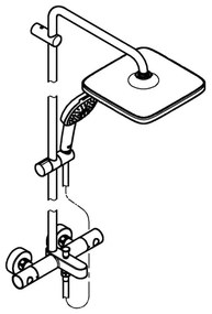 GROHE 26984001 - Sprchový systém VITALIO COMFORT 390 mm lesklý chrom