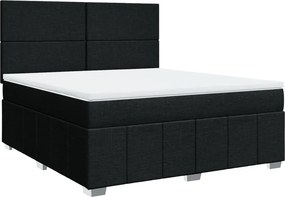 Box spring postel s matrací černá 180x200 cm textil 3291742