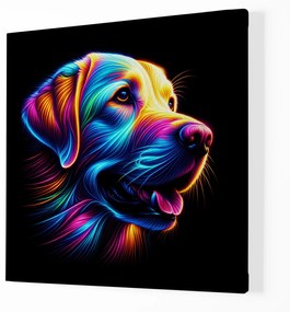 Obraz na plátně - Pes, barevný labrador FeelHappy.cz Velikost obrazu: 40 x 40 cm