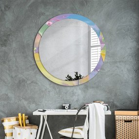 Kulaté dekorativní zrcadlo Textura oleje fi 90 cm