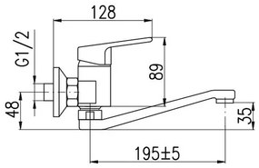 RAV Slezák Colorado Vodovodní baterie dřezová/umyvadlová s plochým S ramínkem 19,5 cm CO201.5/26