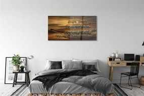akrylový obraz mořská loď mraky 125x50 cm
