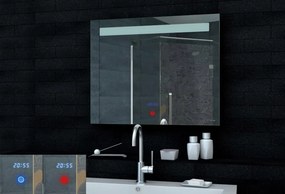 Eurosanit MALENA 60 až 160 cm – zrcadlo do koupelny s LED osvětlením a hodinami Rozměr: 60x65cm