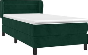 Box spring postel s matrací tmavě zelená 80 x 200 cm samet 3127520