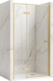 Rea Atlas, sprchové dveře 100x200cm, levá varianta, 6mm čiré sklo, zlatý matný profil, KPL-K4674