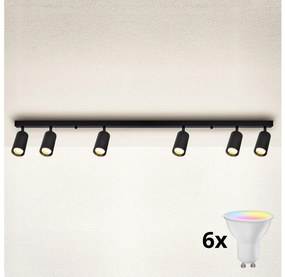 Brilagi - LED Stmívatelné bodové svítidlo SELE 6xGU10/6,5W/230V černá
