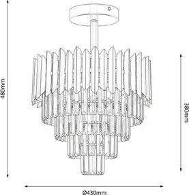 Brilagi - Přisazený lustr CRISTAL 5xE14/40W/230V pr. 43 cm