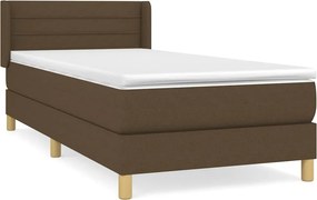 Box spring postel s matrací tmavě hnědá 90x190 cm textil 3130316