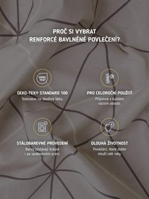 MK Lůžkoviny Bavlněné povlečení Renforcé - Sebastian béžový 140 × 200 cm, 70 x 90 cm