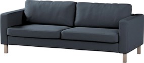 Potah na pohovku IKEA Karlstad, 3-místná, rozkládací barva modrá látka pletený vzor