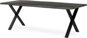 Jídelní stůl HT-F4321 GREY, mdf, šedý dub (210 x 100) cm Šedá